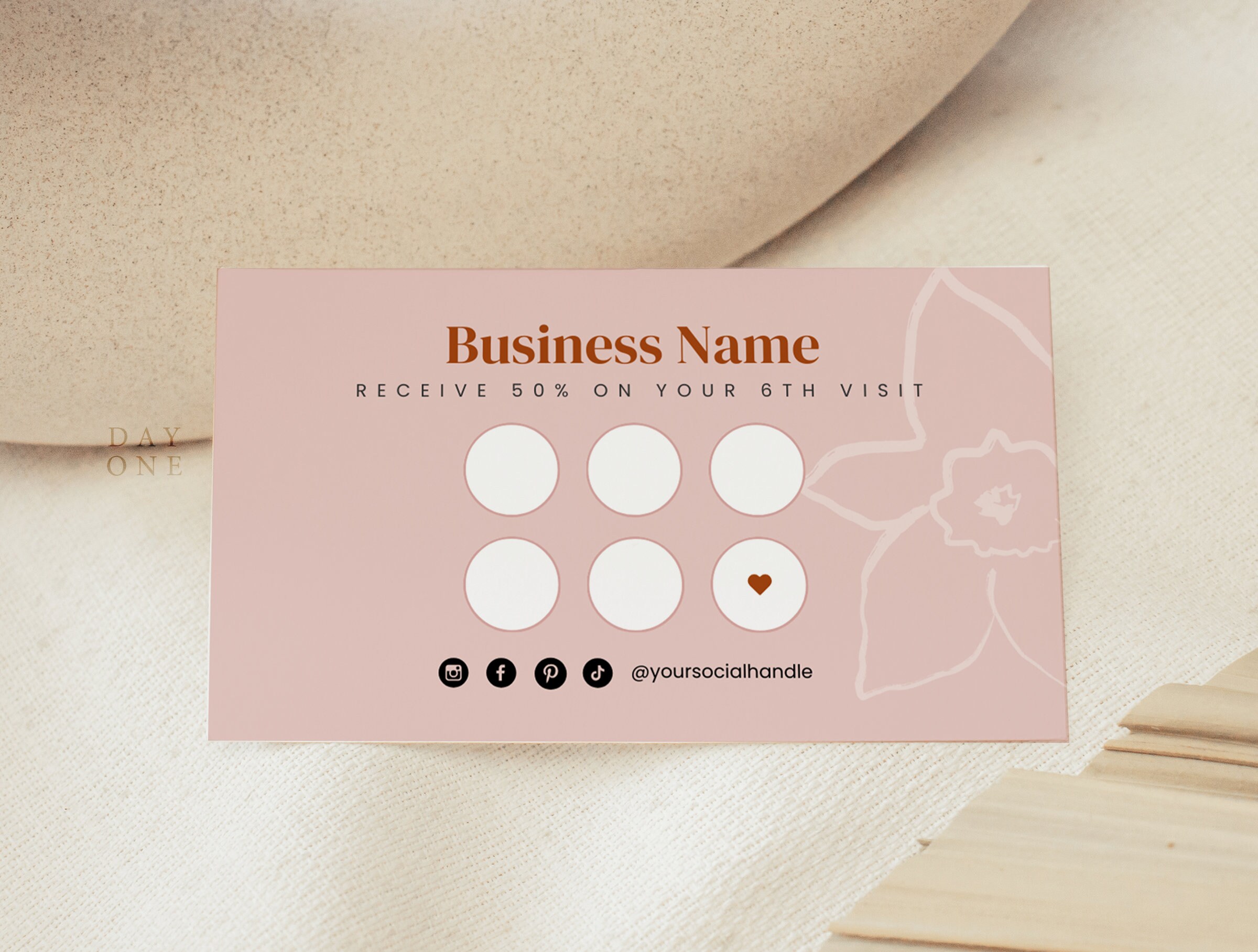 Editable Business Loyalty Card Canva Pro, Printable Discount Card ...