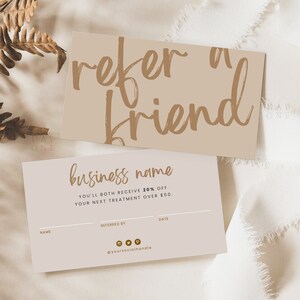 Gift Card Template Bundle, Editable Canva Pro Business Referral Card ...