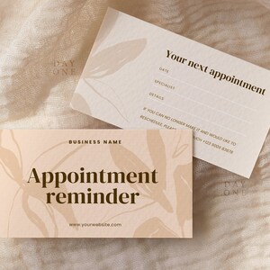 Appointment Reminder Template Canva, Printable Esthetician Template ...