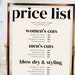 Digital Price List Template Canva, Editable List of Services, Beauty ...