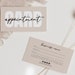 Printable Appointment Template Canva, Appointment Reminder Card Design ...