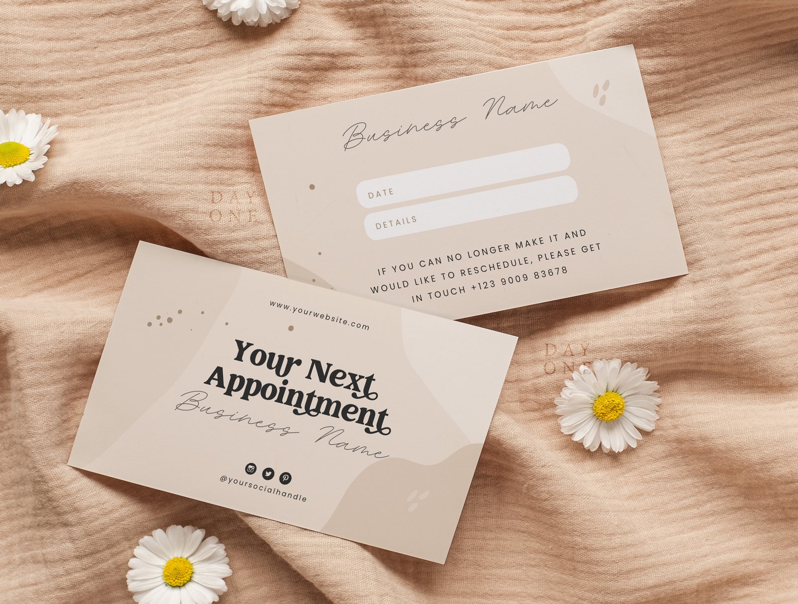 Printable Appointment Card Design Canva, Appointment Reminder Template ...