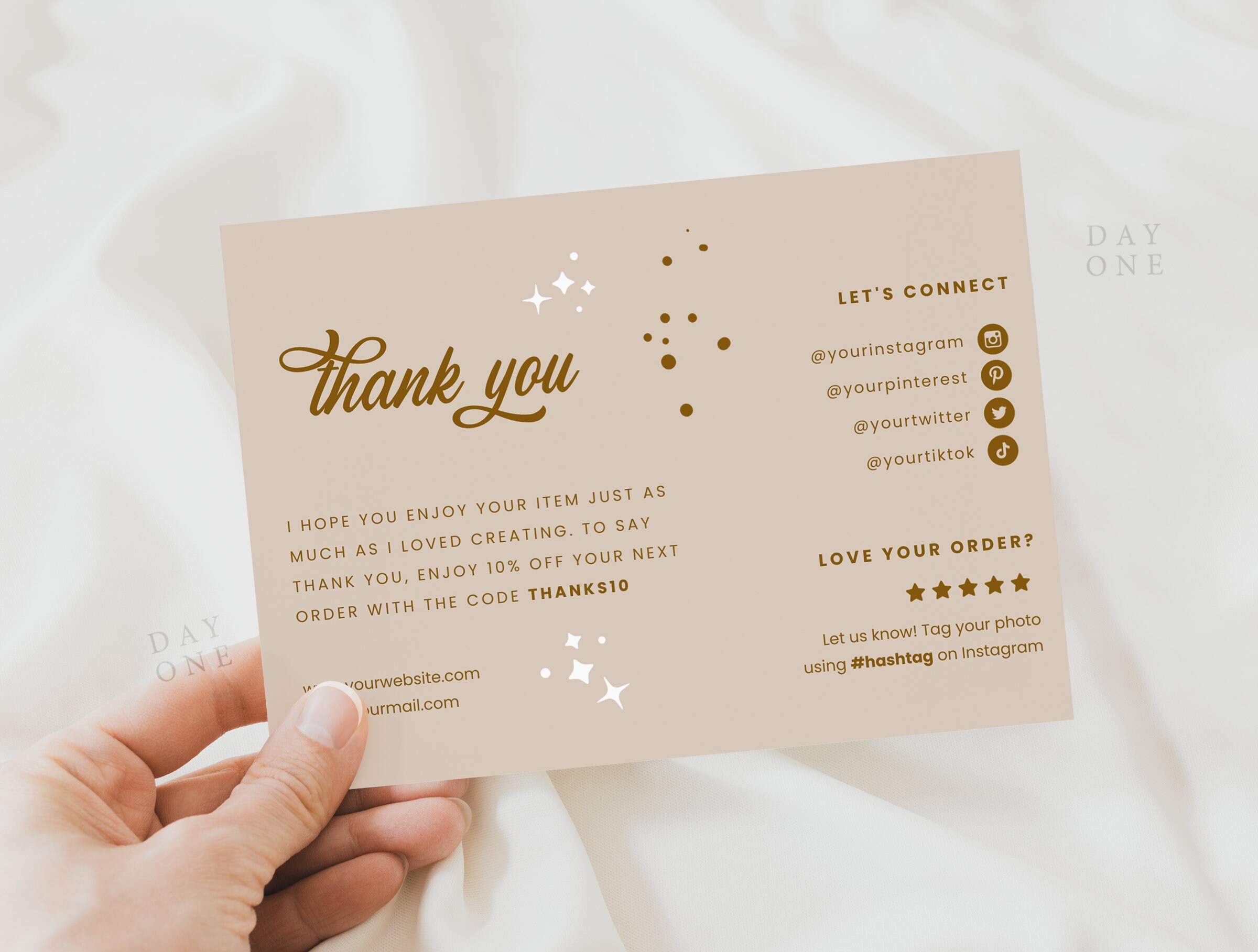 Editable Christmas Thank You Template Canva Boho Holiday - Etsy