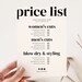 Digital Price List Template Canva, Editable List of Services, Beauty ...
