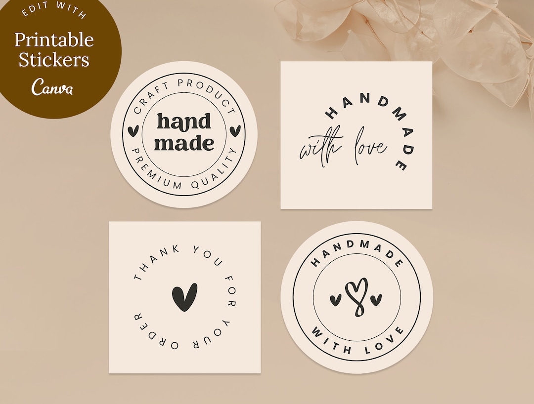Shipping Sticker Label Design for Small Business Owner, Custom Round ...