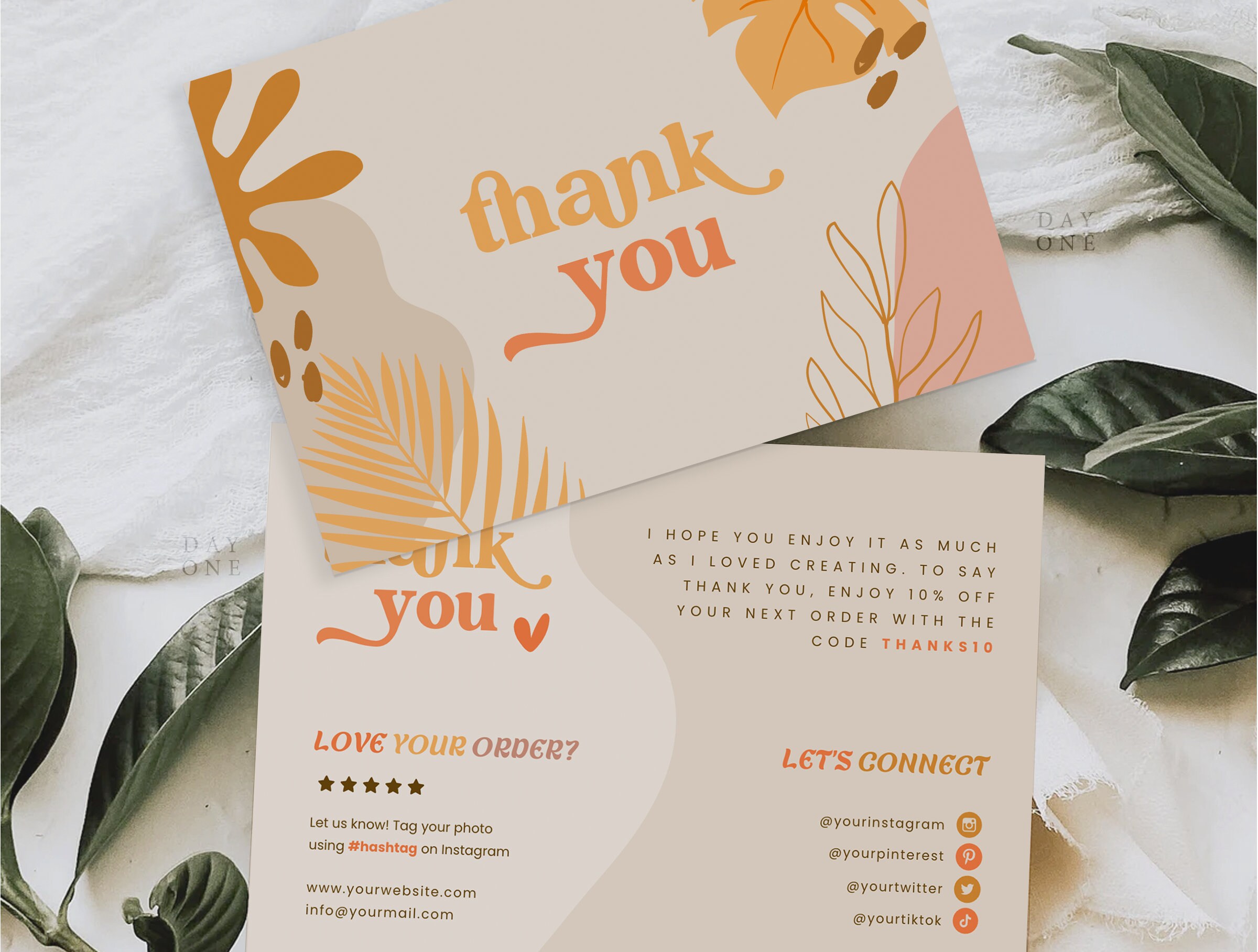 Printable Business Thank You Card Small Business Package - Etsy Australia