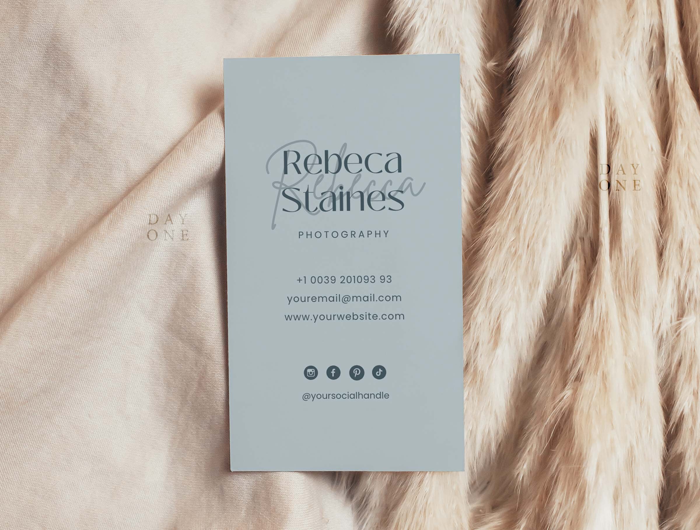 Editable Boho Business Card Canva Template Dainty Floral - Etsy