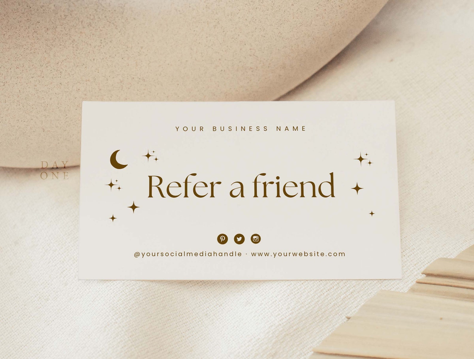 Printable Referral Card Template Editable Customer Loyalty - Etsy