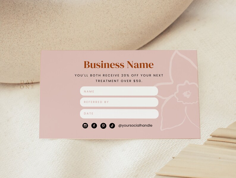 Printable Customer Loyalty Reward Card Editable Referral Card - Etsy