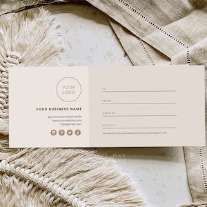 Editable Gift Voucher Template Canva, Printable Gift Certificate ...