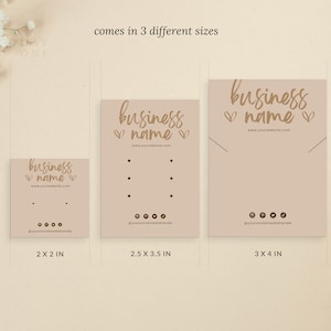 Printable Jewelry Display Card Template Canva, Editable Earring ...