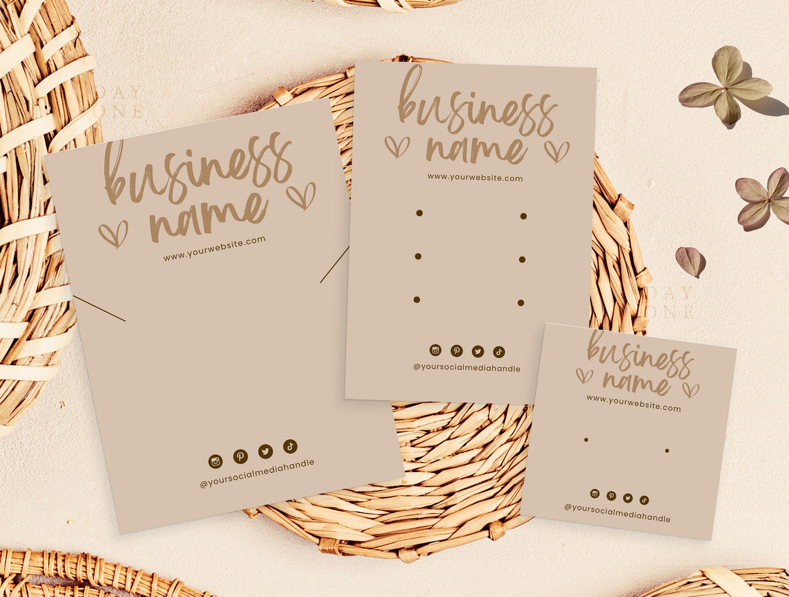 Printable Jewelry Display Card Template Canva, Editable Earring ...
