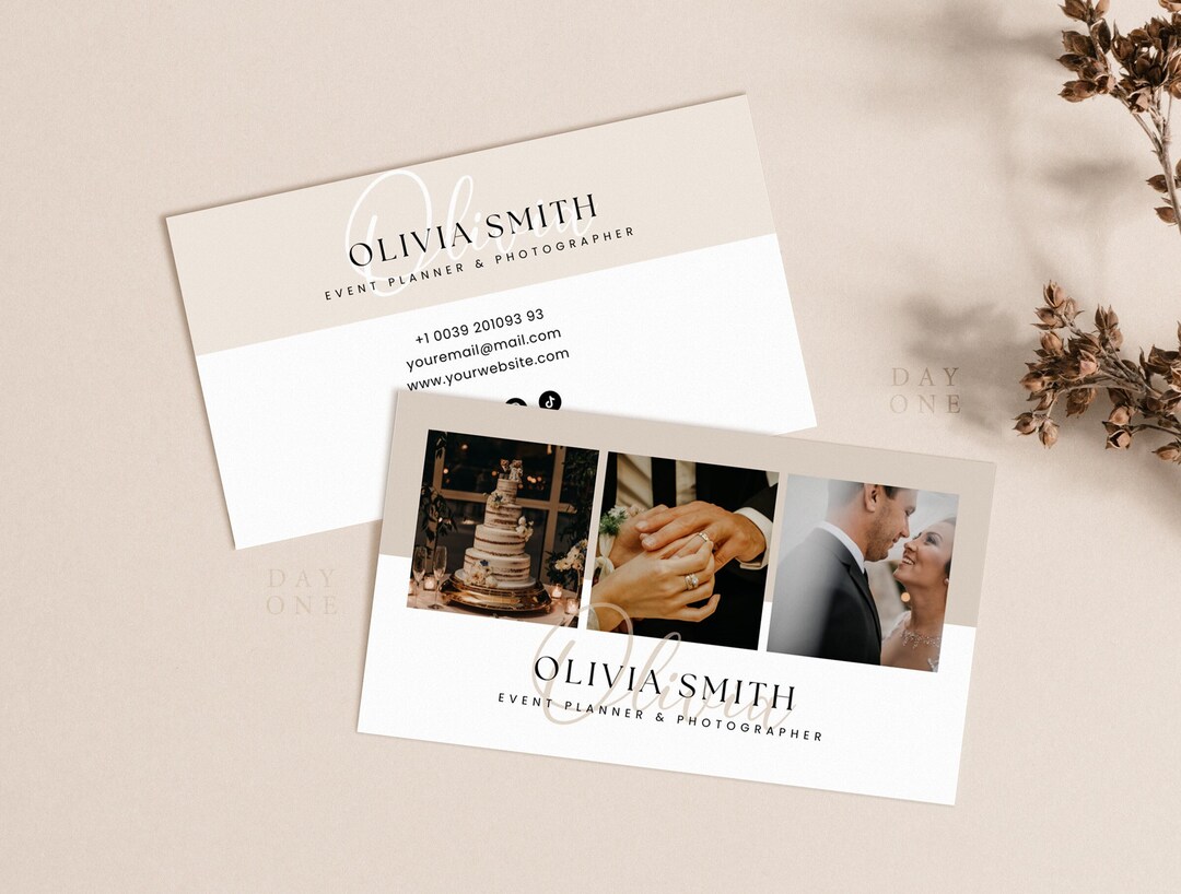 Printable Photo Calling Card, Wedding Photography, Photographer ...