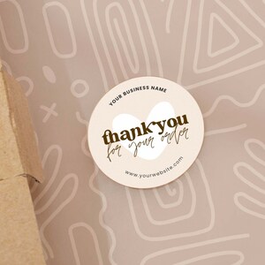 Printable Business Sticker Bundle for Canva, Editable Round Box Seal ...