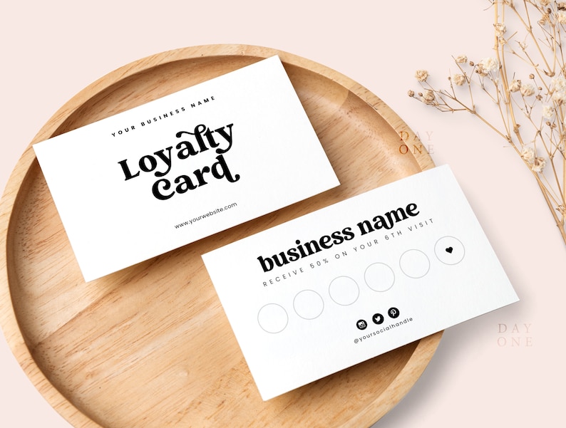 Printable Business Loyalty Card Editable Canva Loyalty Punch - Etsy