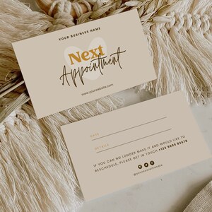 Printable Appointment Card Template Canva, Editable Booking Reminder ...