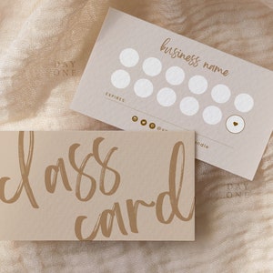 Business Loyalty Class Pass Card Editable, Boho Reward Card Design ...