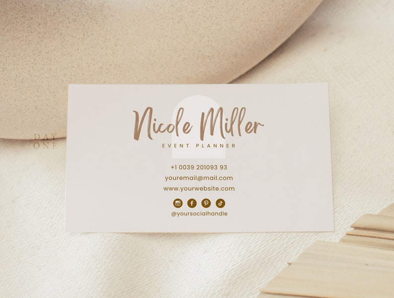 Printable Boho Business Card Canva Template Editable - Etsy UK