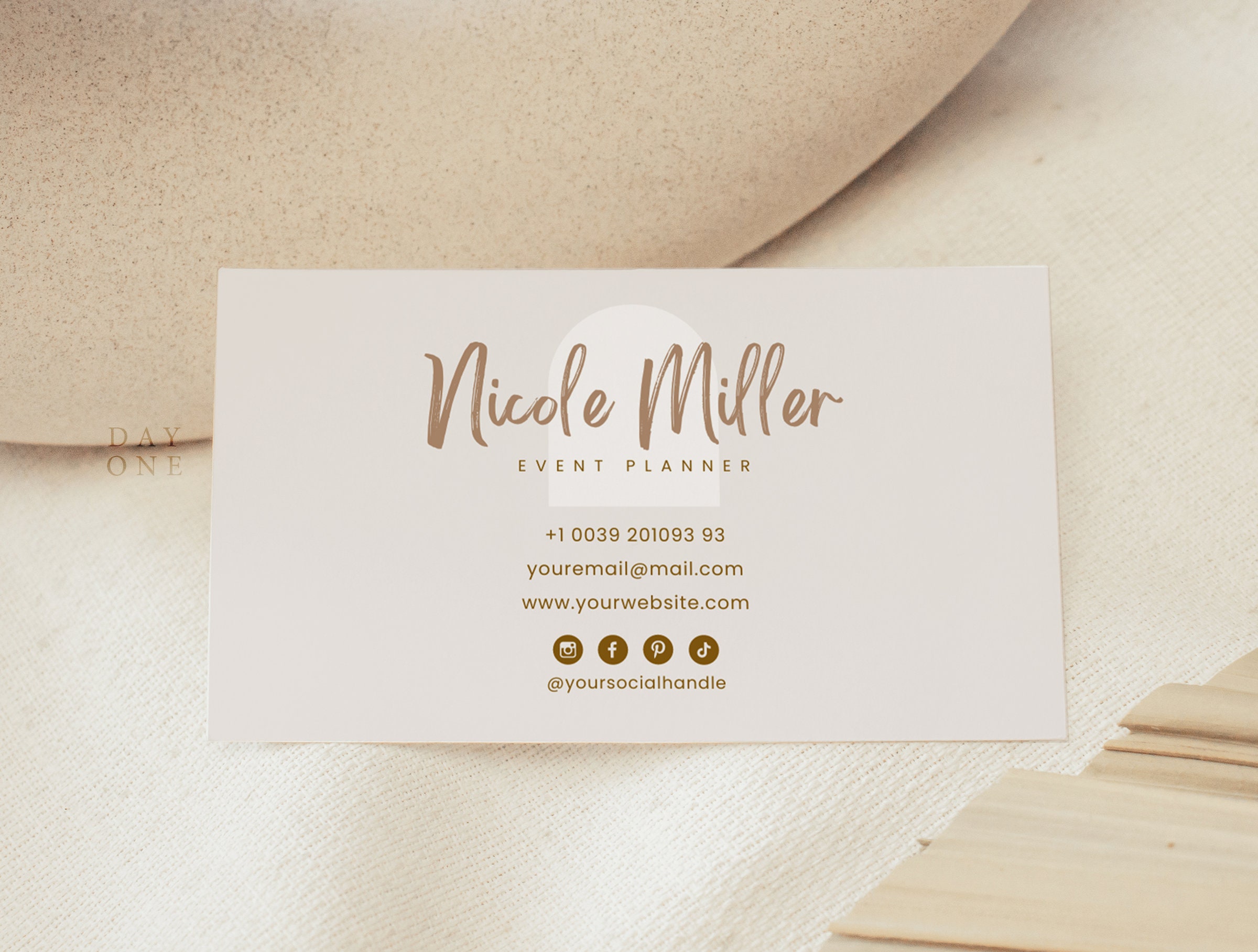 Printable Boho Business Card Canva Template Editable - Etsy UK
