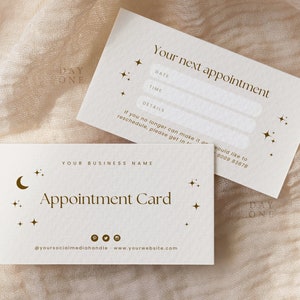 Printable Booking Reminder Template Canva, Editable Appointment Card ...