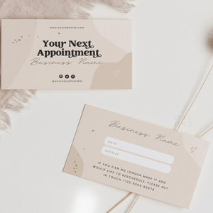 Printable Appointment Card Design Canva, Appointment Reminder Template ...