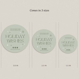 Printable Business Holiday Stickers, Custom Branded Packaging, Editable ...
