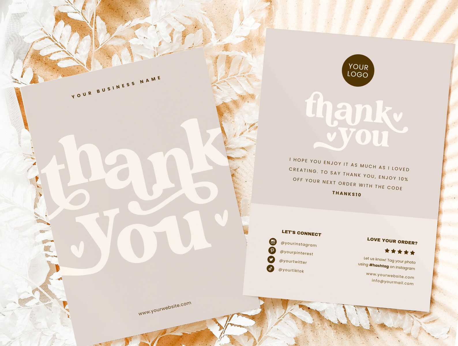 Printable Business Thank You Card Cute Etsy Boutique Thanks - Etsy