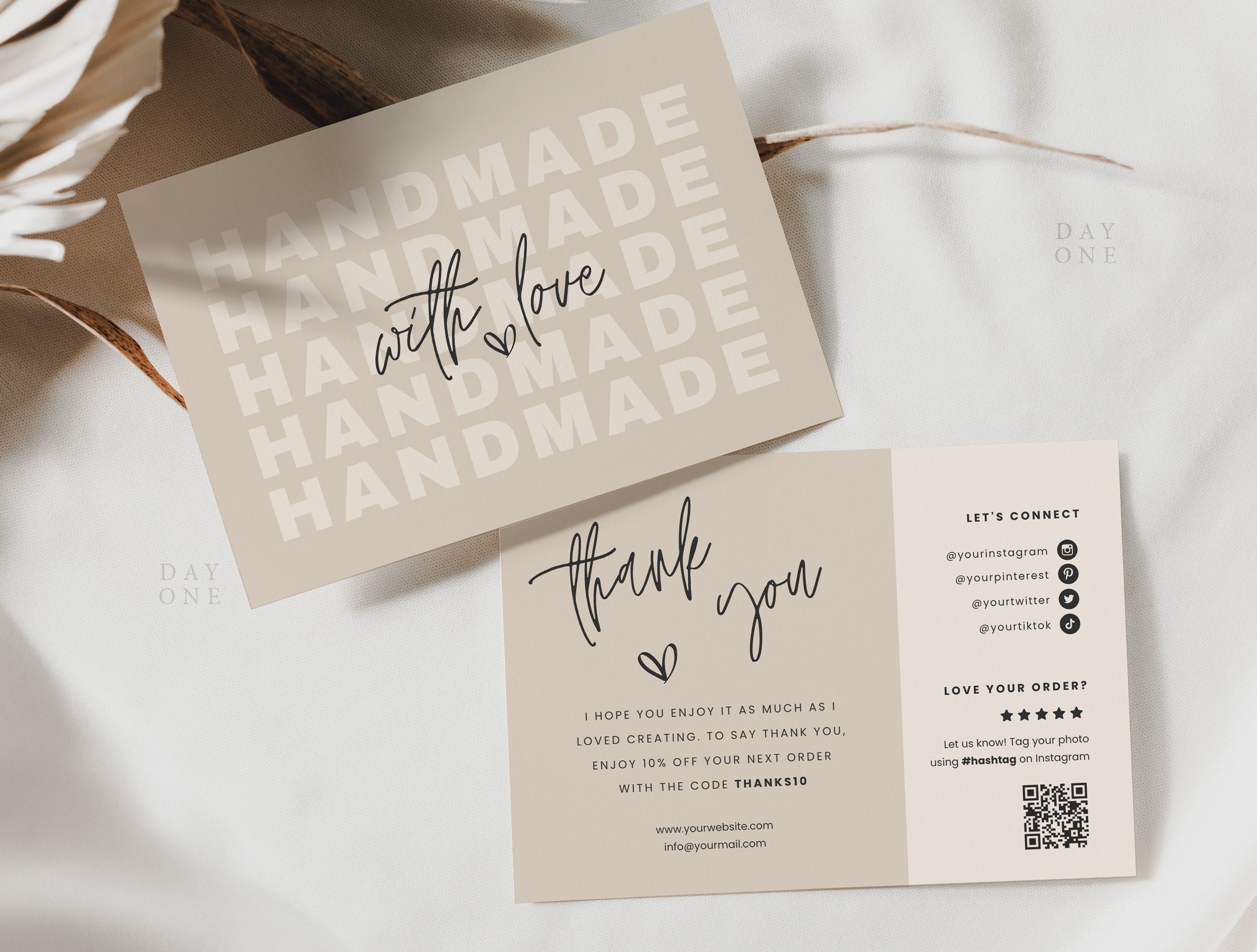 Business Thank You Card Editable, Modern Printable Thanks for Your ...