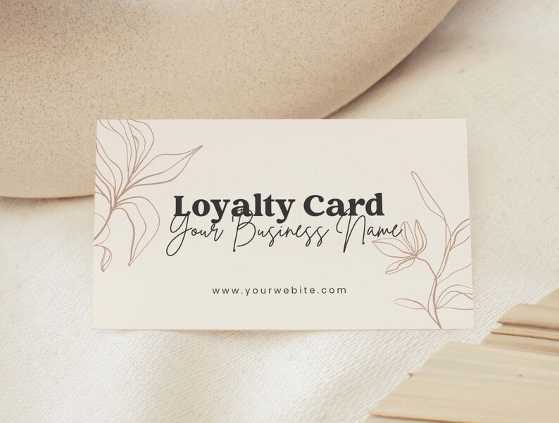 Printable Loyalty Card Canva Template, Custom Chic Beauty Business ...
