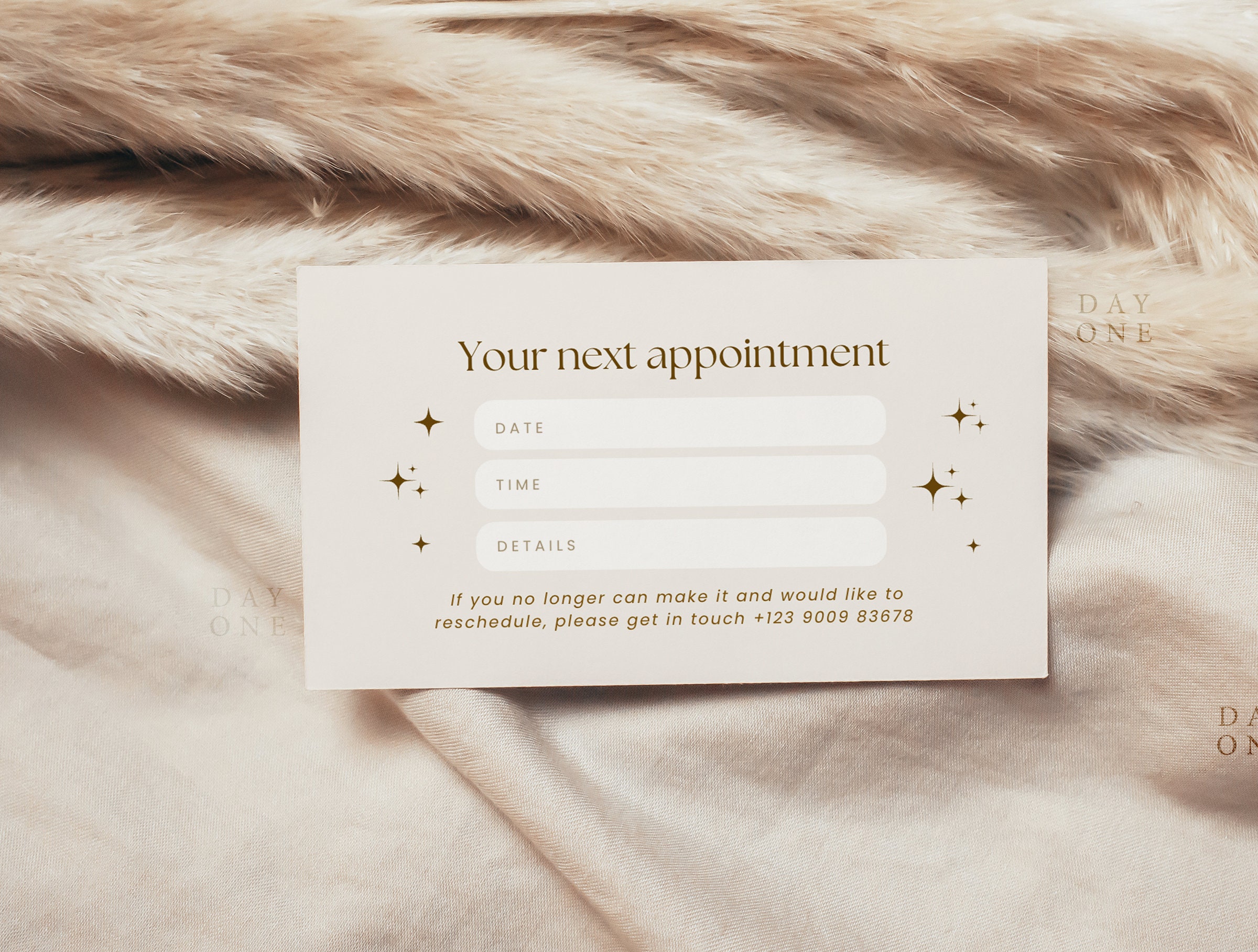 Printable Booking Reminder Template Canva, Editable Appointment Card ...