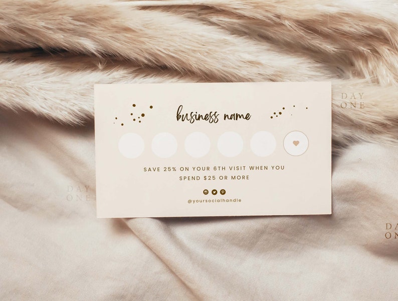 Editable Customer Loyalty Card Design Printable Reward Punch - Etsy