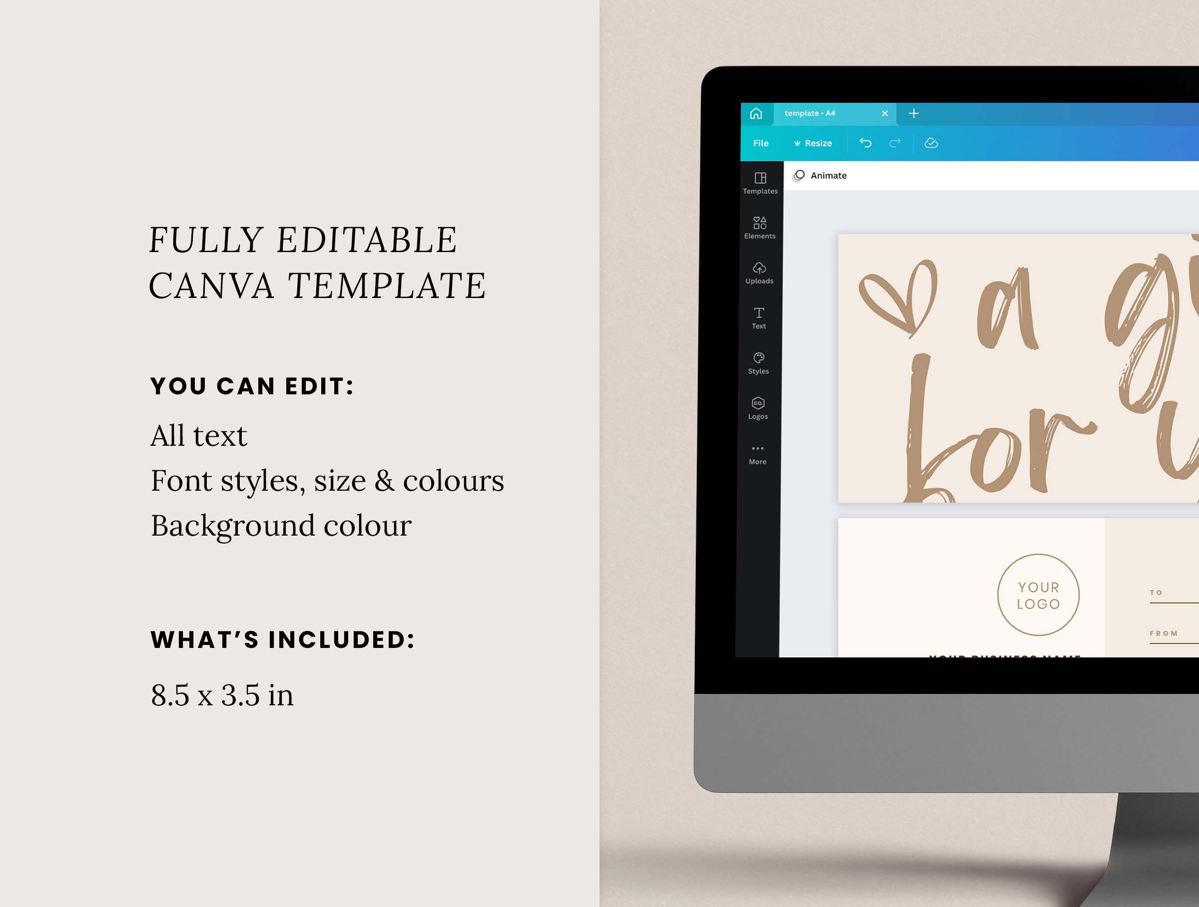 Editable Gift Voucher Template Canva Printable Gift - Etsy UK