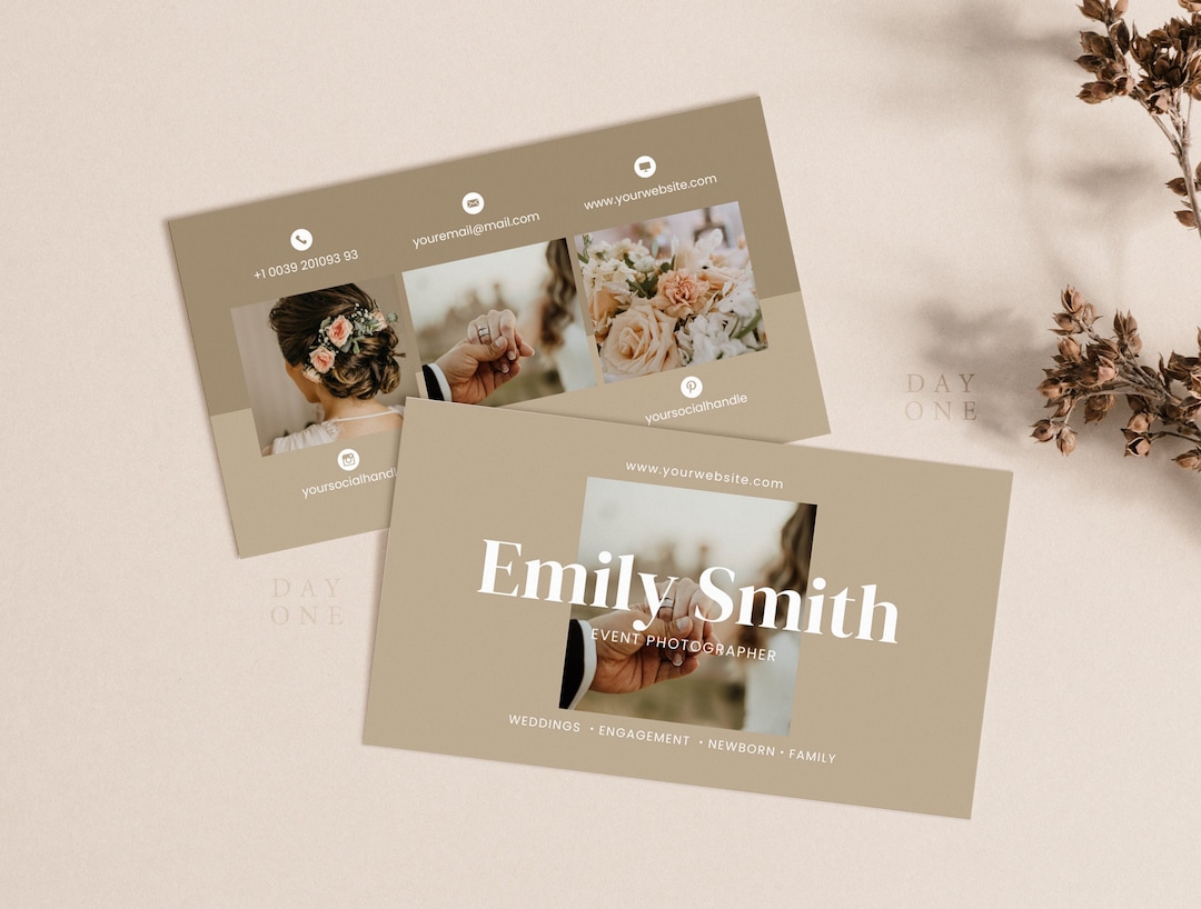 Printable Photo Calling Card, Wedding Photography, Photographer ...