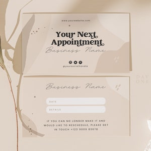Printable Appointment Card Design Canva, Appointment Reminder Template ...