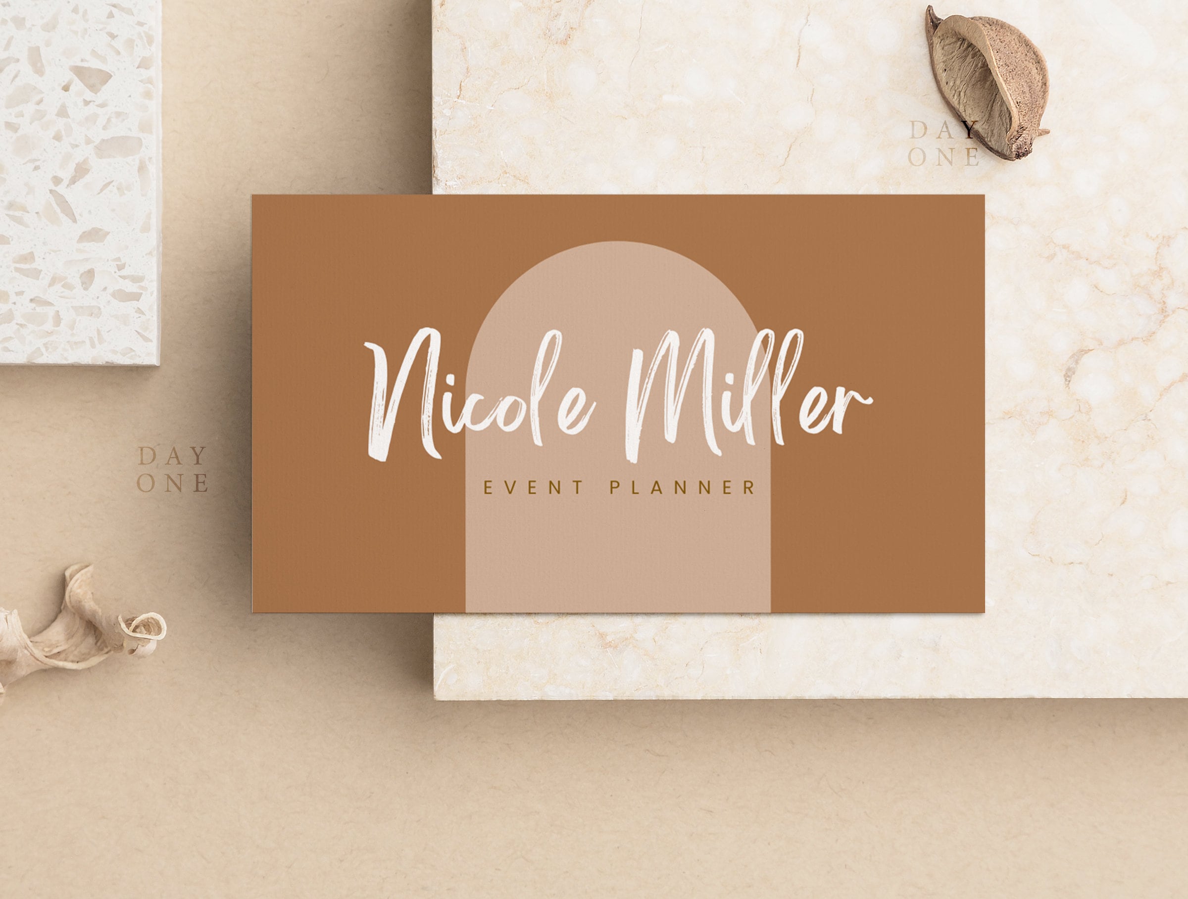 Editable Boho Business Card Canva Template, Printable Terracotta ...