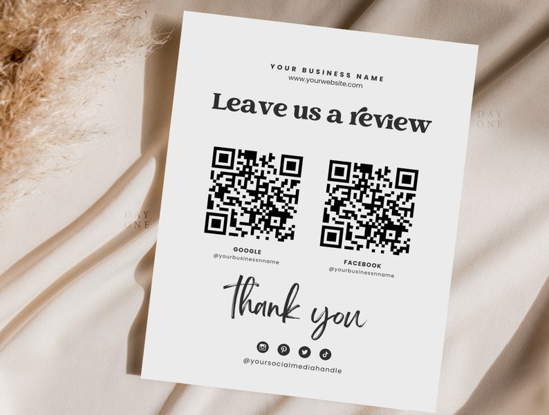 Ask for Review QR Code Sign Template Google Review Sign - Etsy