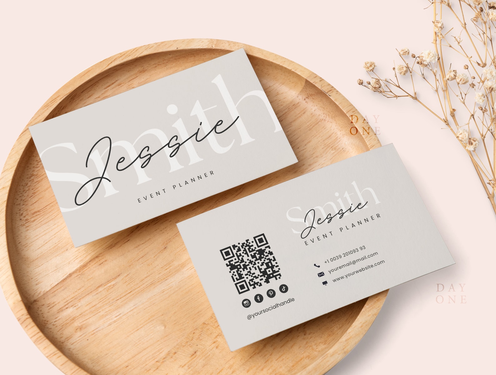 Printable Business Card Template Canva, Digital Small Business Card ...