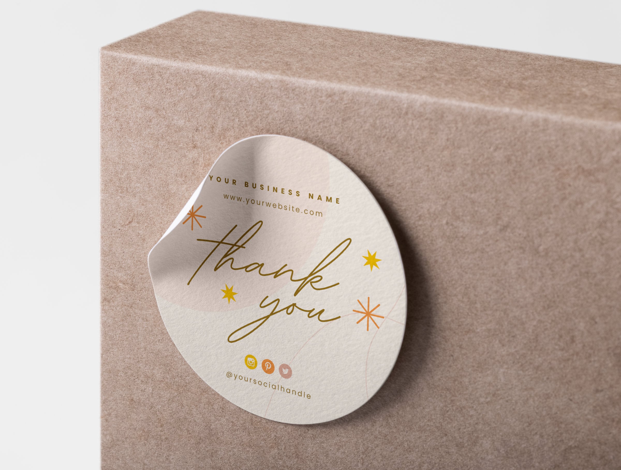 Printable Boho Aesthetic Stickers for Custom Packaging Canva - Etsy