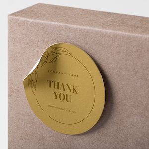 Editable Boho Aesthetic Labels for Canva, Printable Business Thank You ...