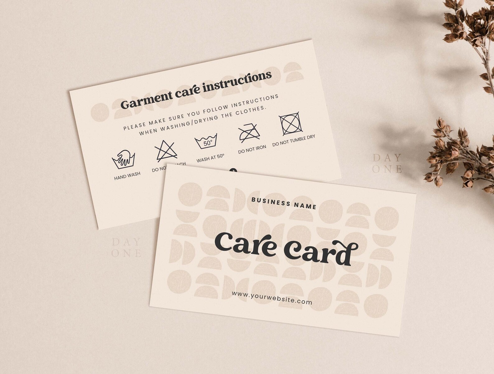 Editable Garment Care Card Template Custom Tshirt Care - Etsy