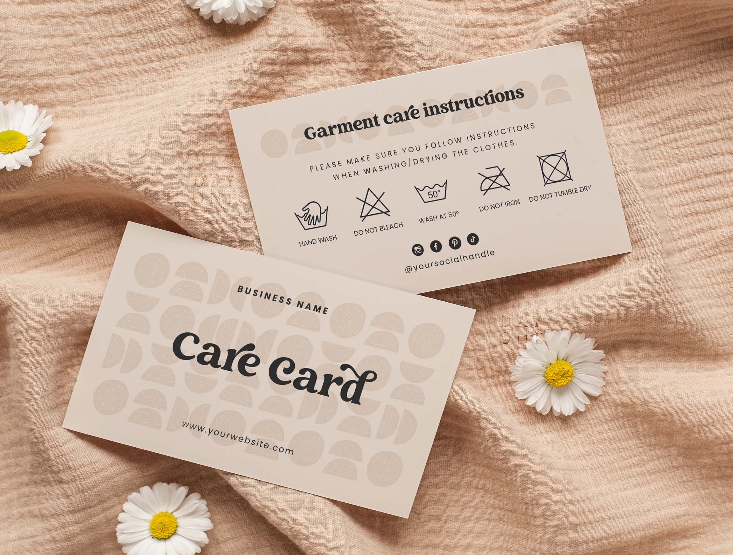 Editable Garment Care Card Template Custom Tshirt Care - Etsy