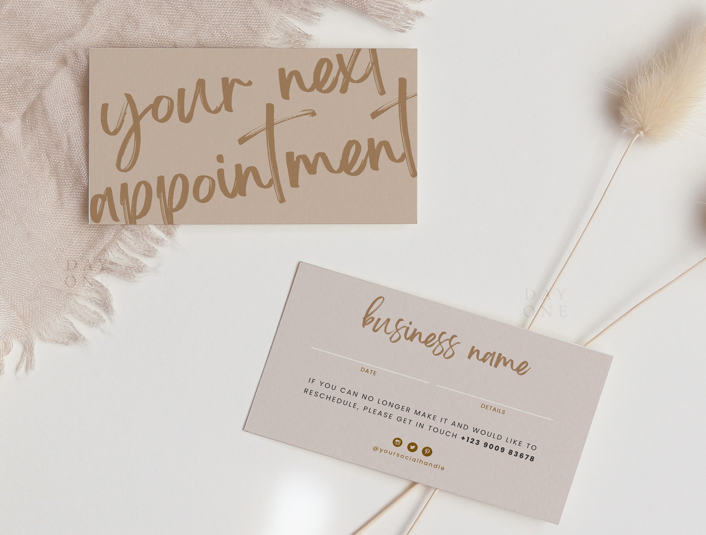 Printable Appointment Card Design, Appointment Reminder Template Canva ...