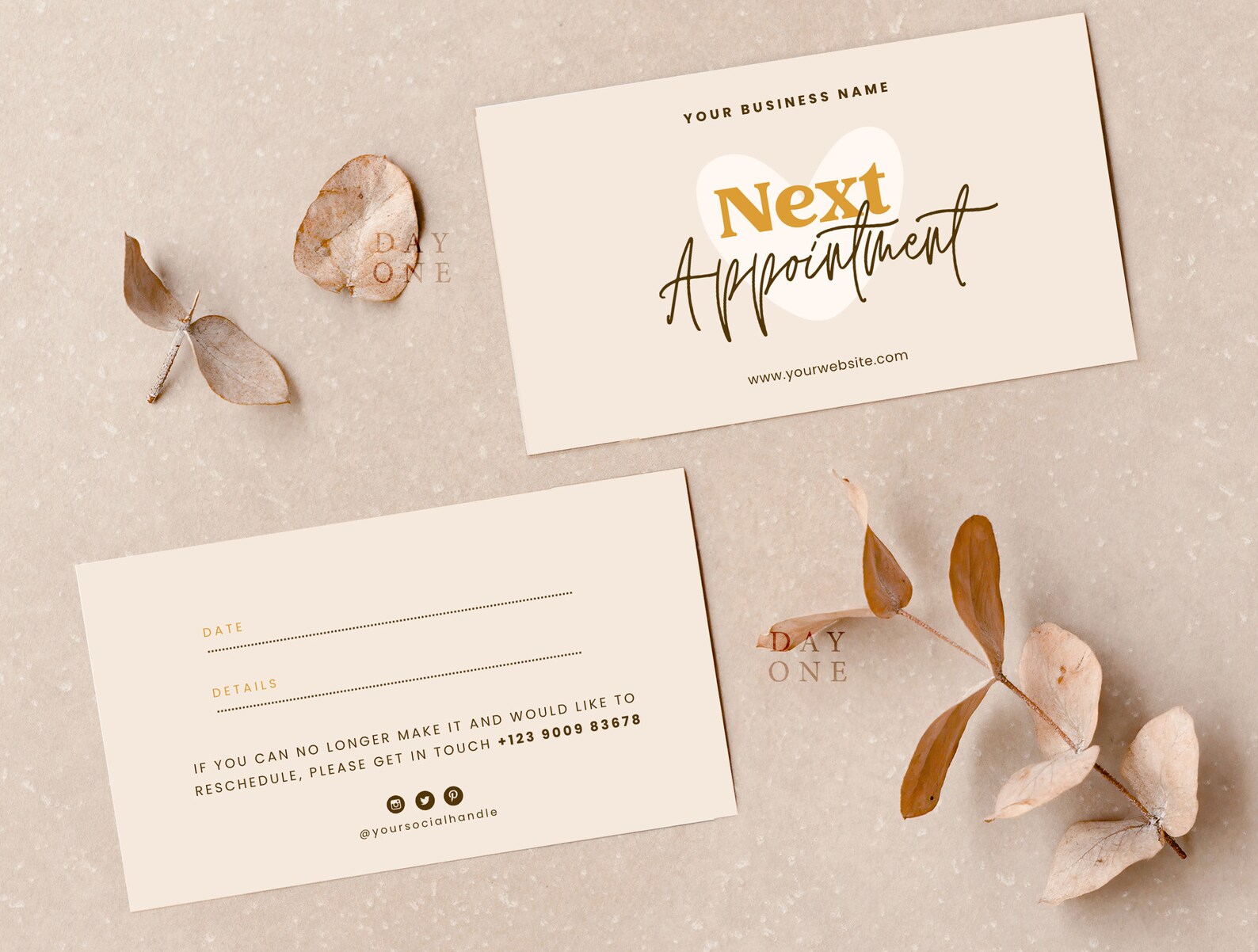 Printable Appointment Card Template Canva Editable Booking - Etsy