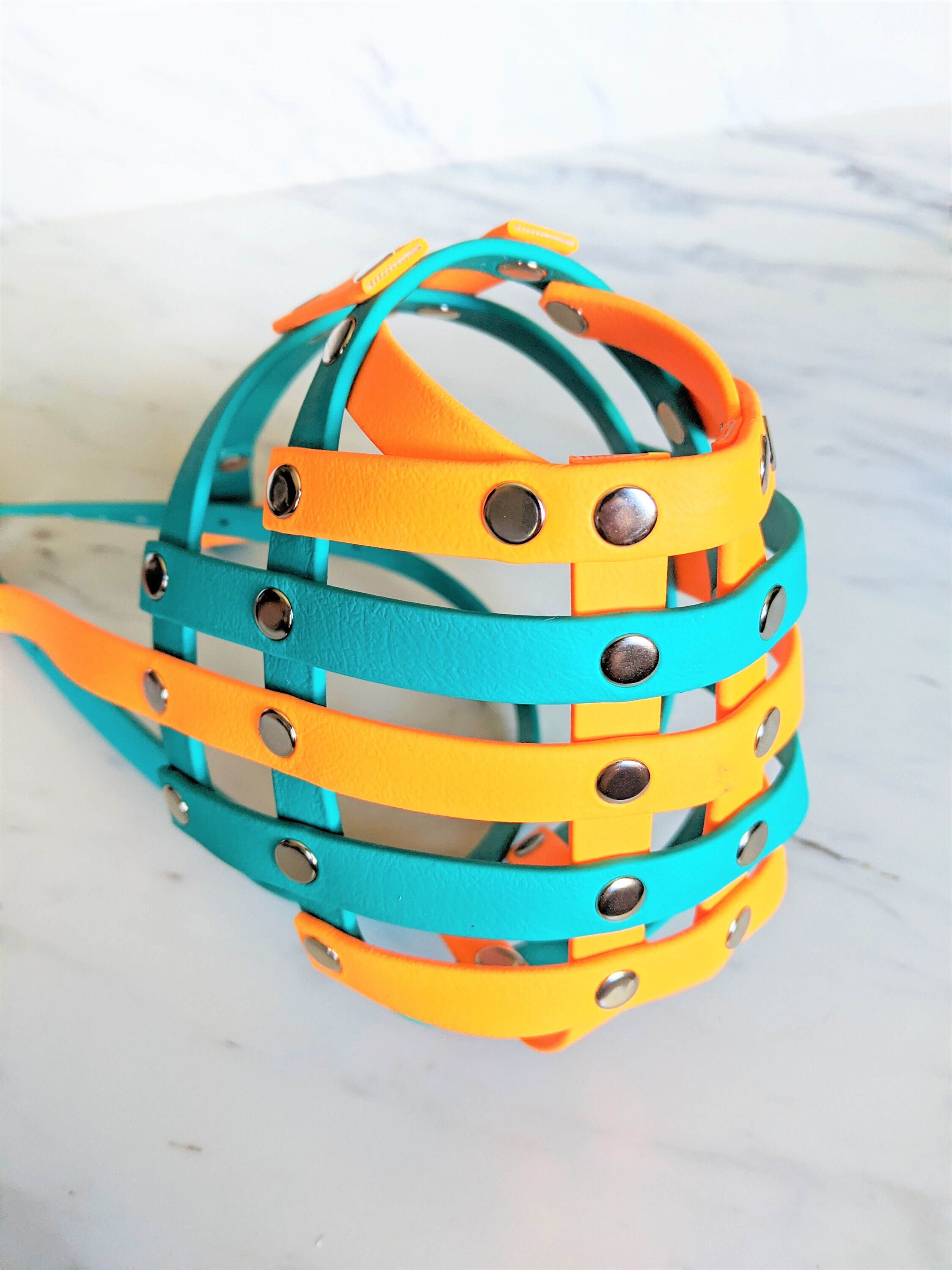 Biothane Basket Dog Muzzle Open Nose - Adjustable - Extra Small to ...