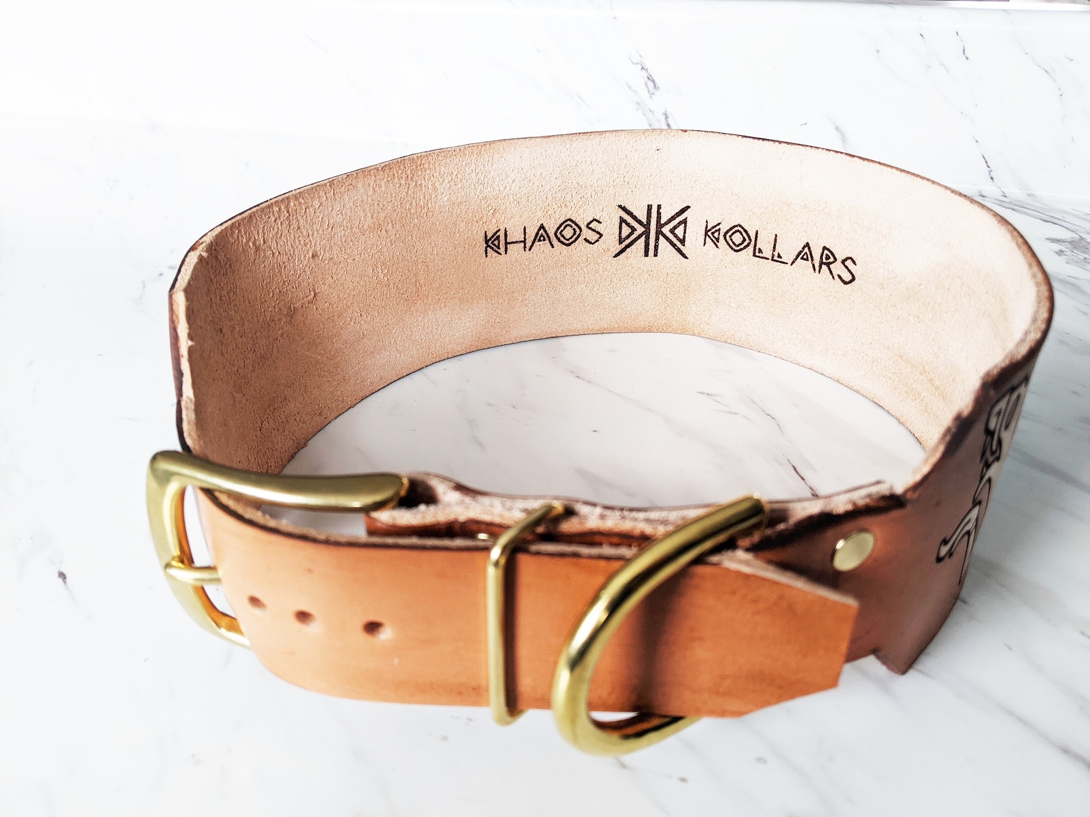 Leather Norse Celtic Dog Collar - Custom - Personalized - Handmade - Etsy