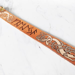 Leather Norse Celtic Dog Collar - Custom - Personalized - Handmade - Etsy