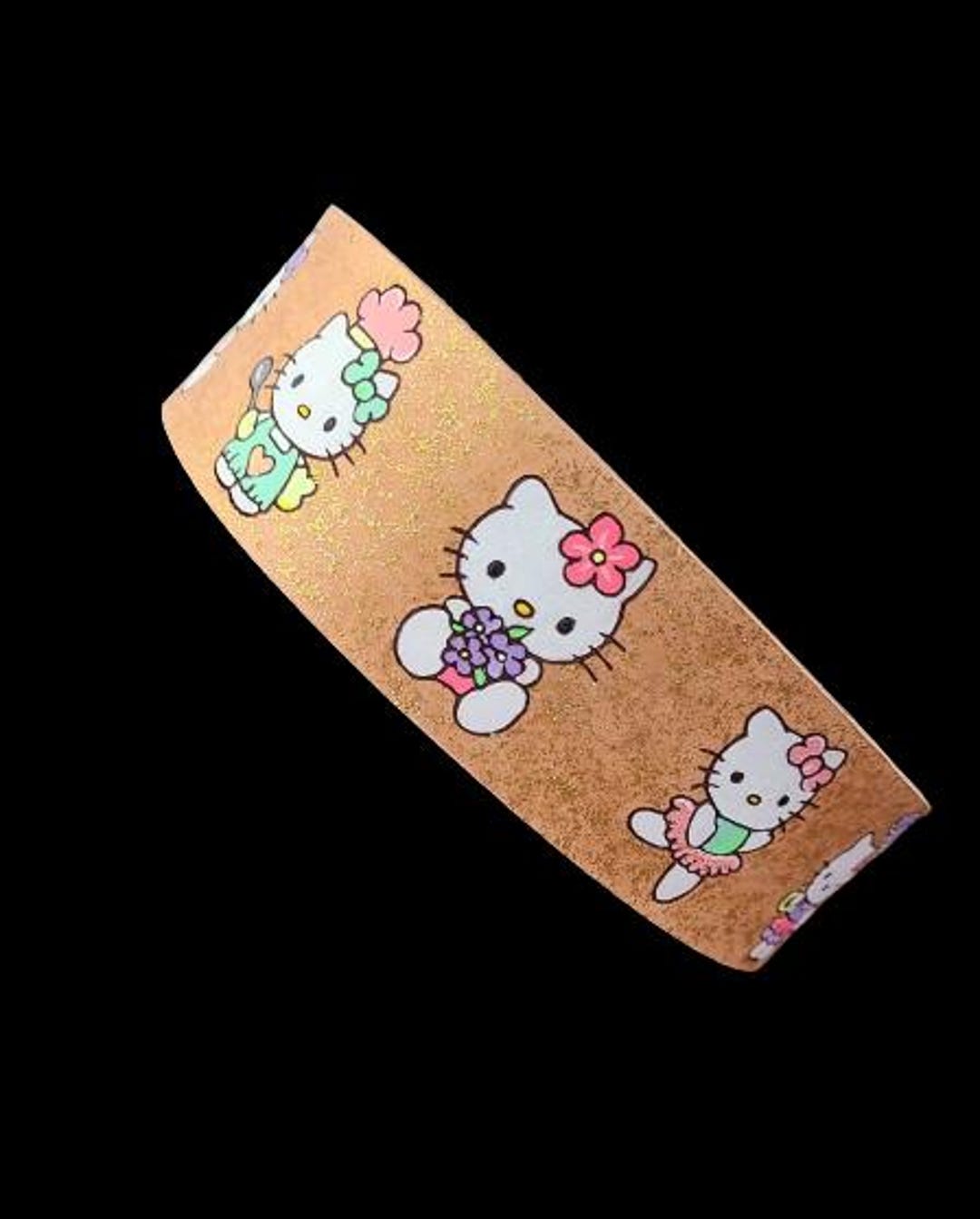 Hello Kitty Dog Collar, Leather, Custom, Anime, Glitter Collar, Cartoon ...