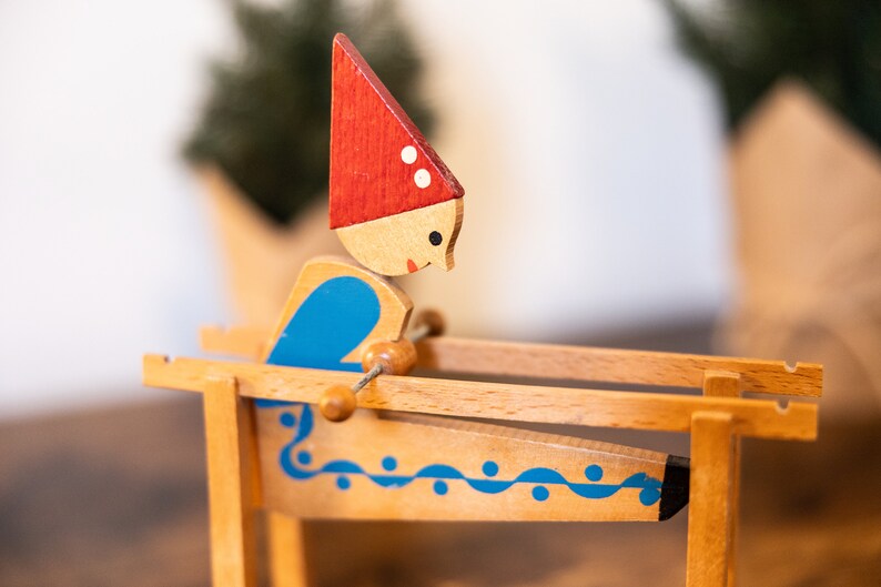 Vintage Wooden Trapeze Acrobat Clown Made in the German Democratic ...