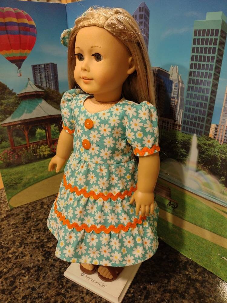 18 Doll Clothes pretty Spring Floral Dress-fits - Etsy