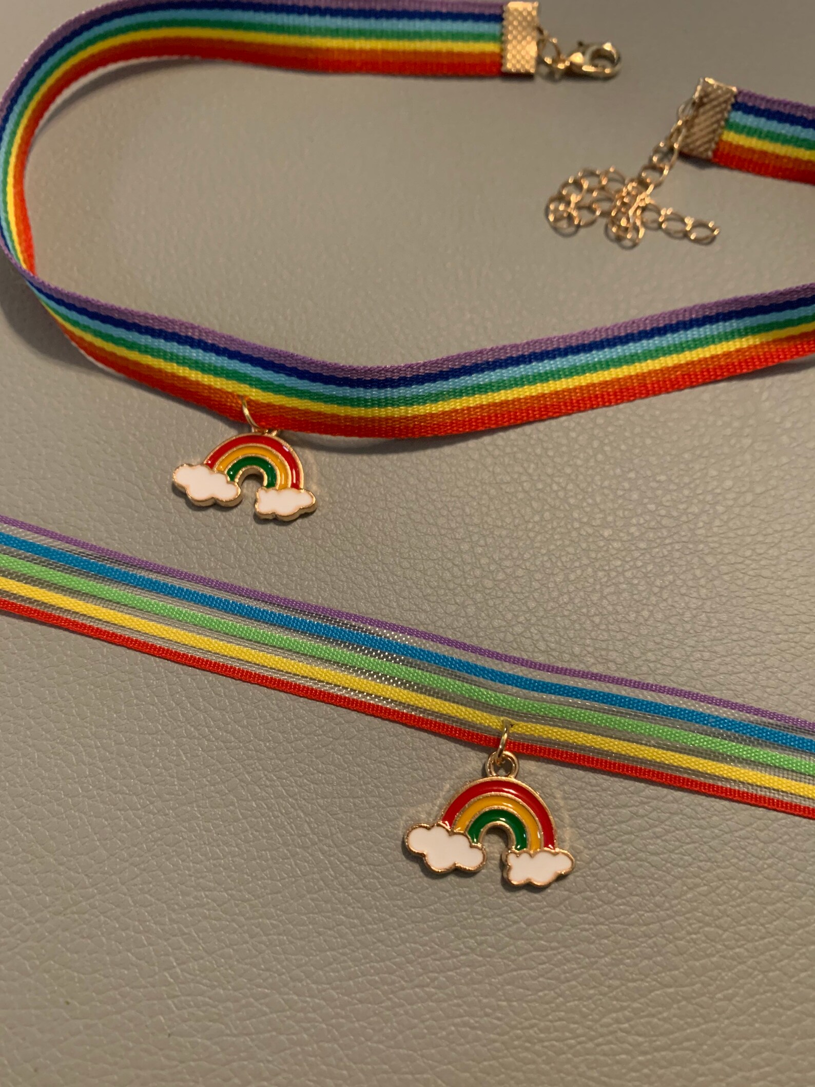 FREE Shipping. Beautiful Pride Rainbow Choker. Rainbow Pendant Choker ...